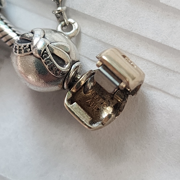 Pandora | Jewelry | Pandora Silver Gold Clasp Bracelet Theme Rose ...